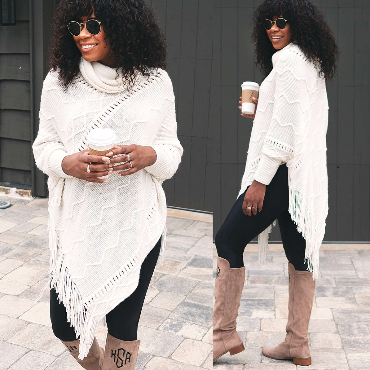 Ladies Poncho Sweater - Marleylilly