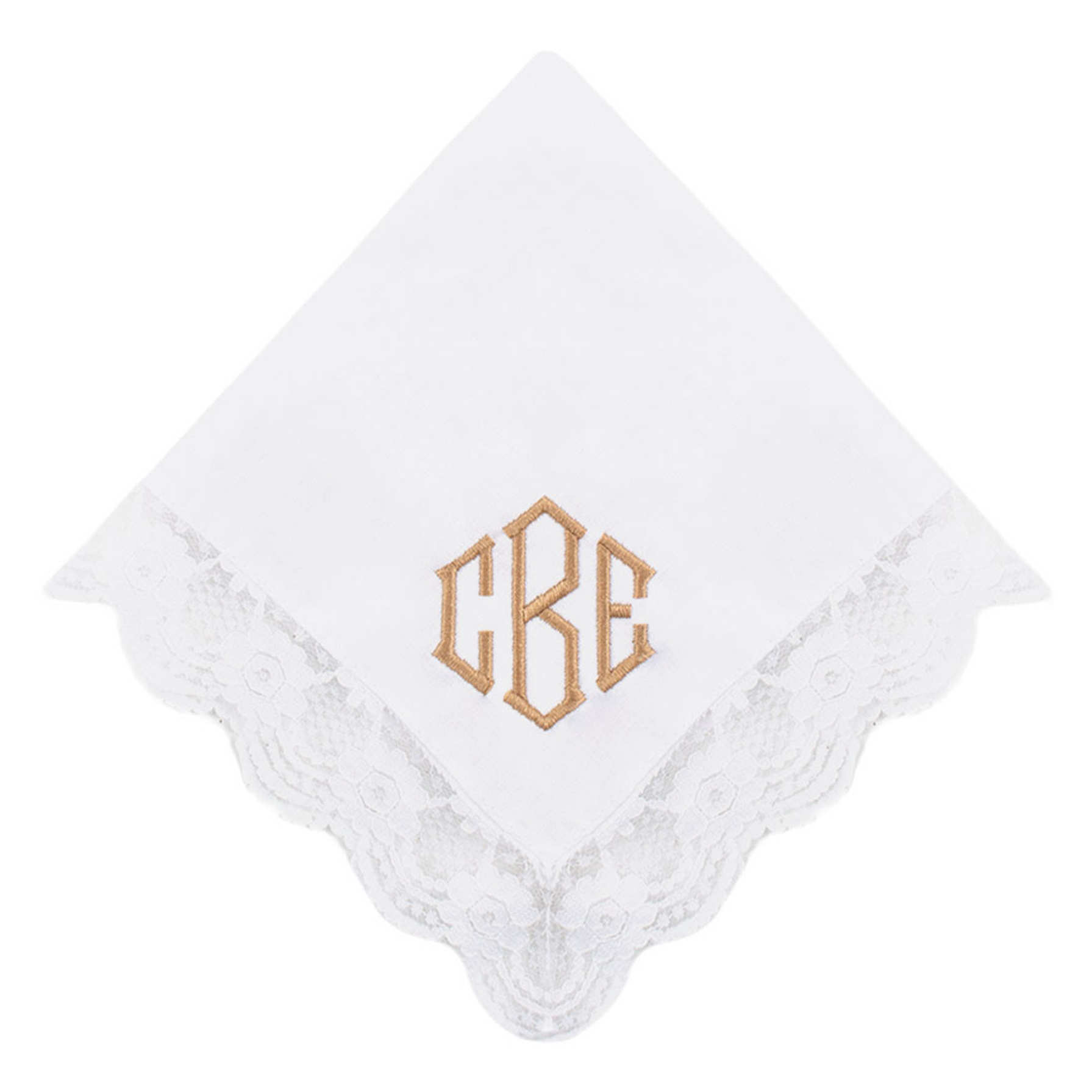 Personalized Bridal Lace Handkerchief - Marleylilly