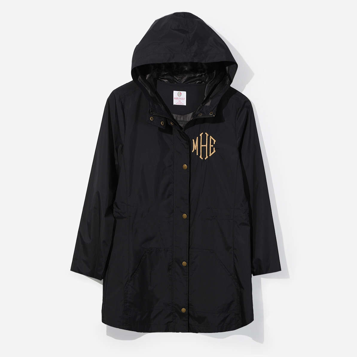 Monogrammed Raincoat with Hood Women’s – Marleylilly