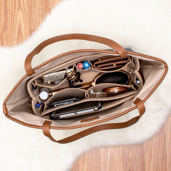 Monogrammed Felt Tote Bag Organizer - Marleylilly