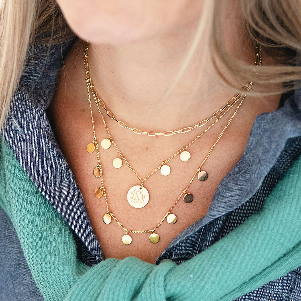 Personalized 3-Layer Necklace | Silver & Gold Options