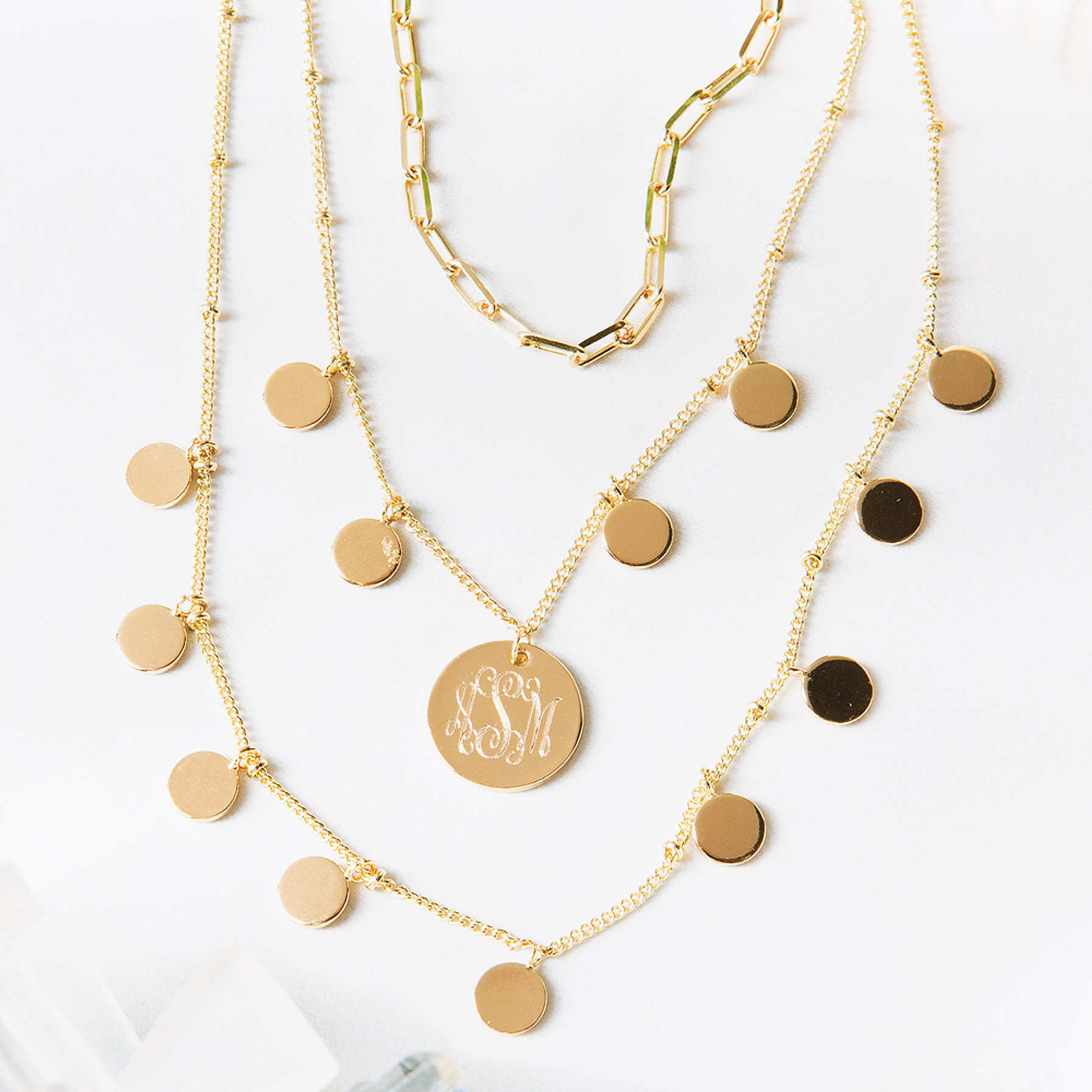 Personalized 3-Layer Necklace | Silver & Gold Options