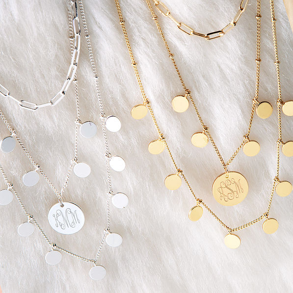 Personalized 3-Layer Necklace | Silver & Gold Options
