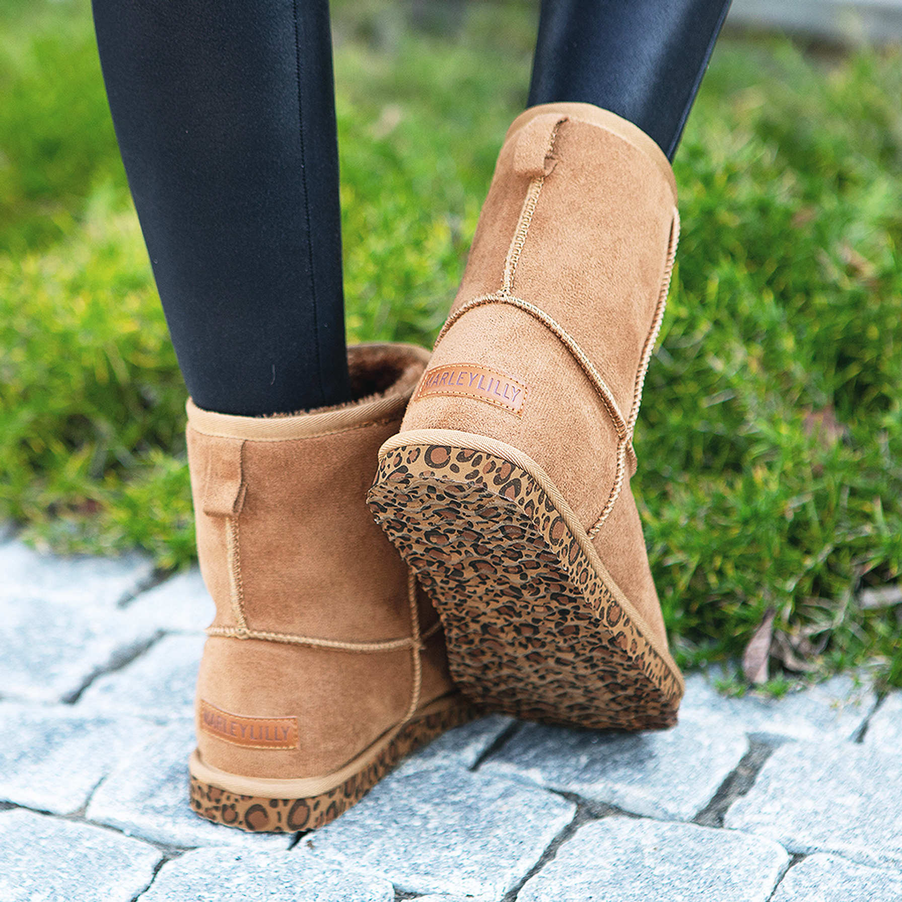 Leopard Bottom Boots - Marleylilly