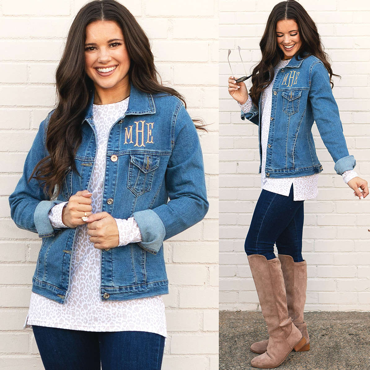 Monogrammed Jean Jacket