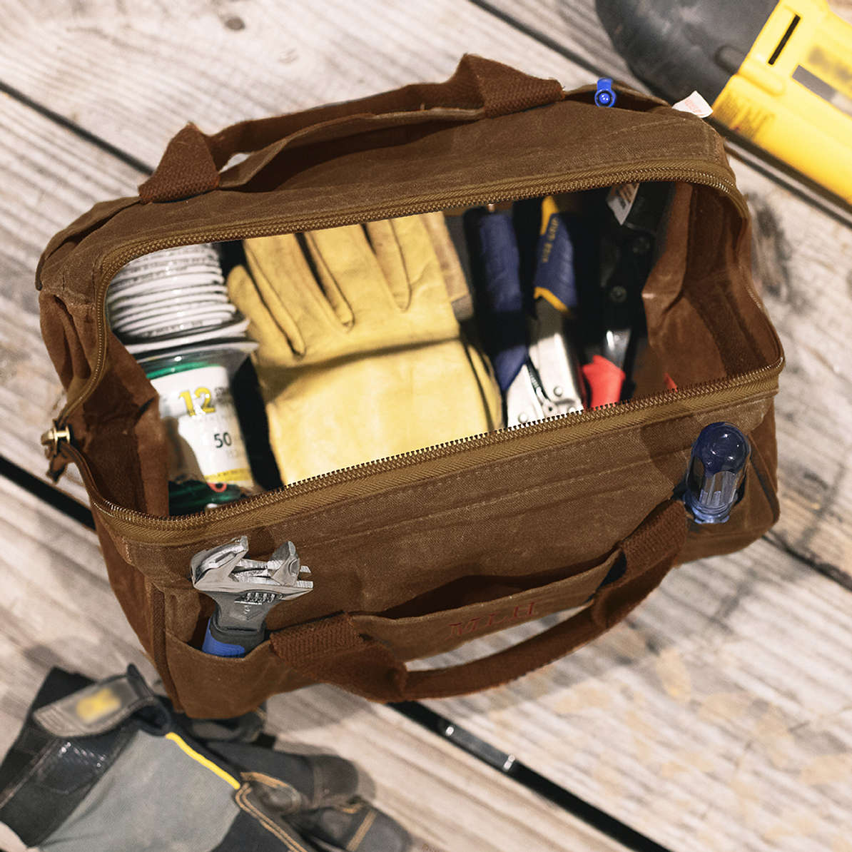 Men's Personalized Waxed Tool Bag - Marleylilly