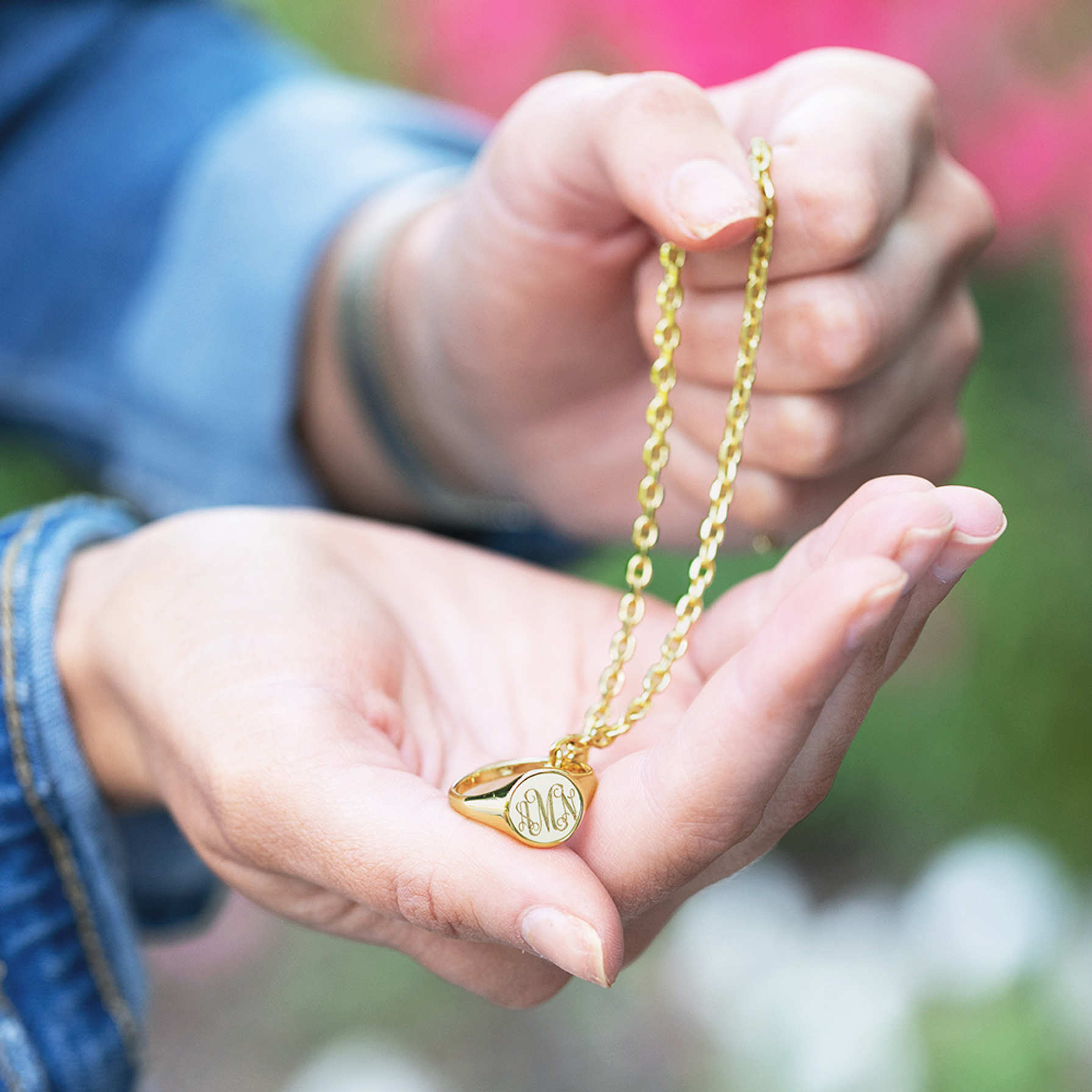 Personalized Ring Necklace - Marleylilly