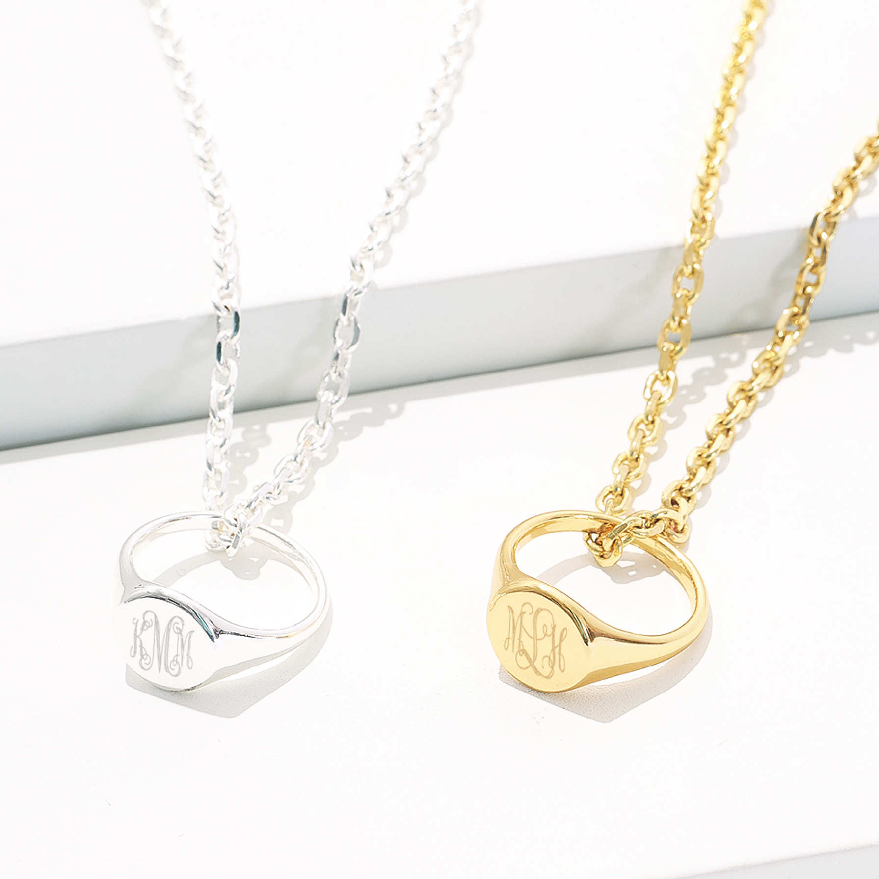 Personalized Ring Necklace - Marleylilly