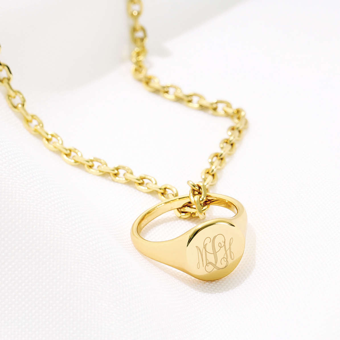 Personalized Ring Necklace - Marleylilly