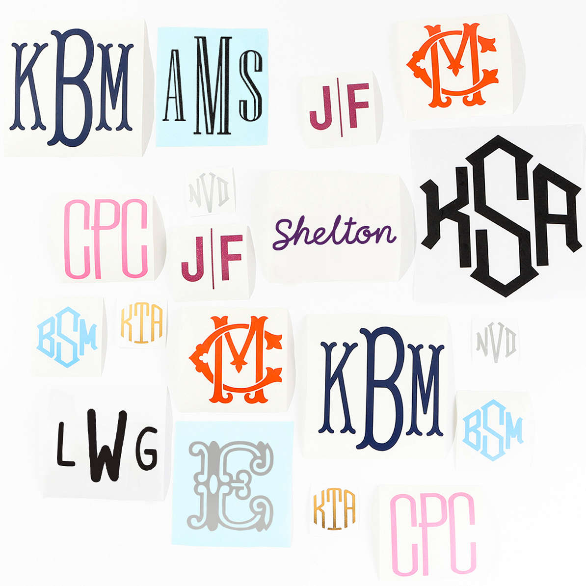 Monogrammed 5 inch Decal Sticker - High-Quality Vinyl | Marleylilly