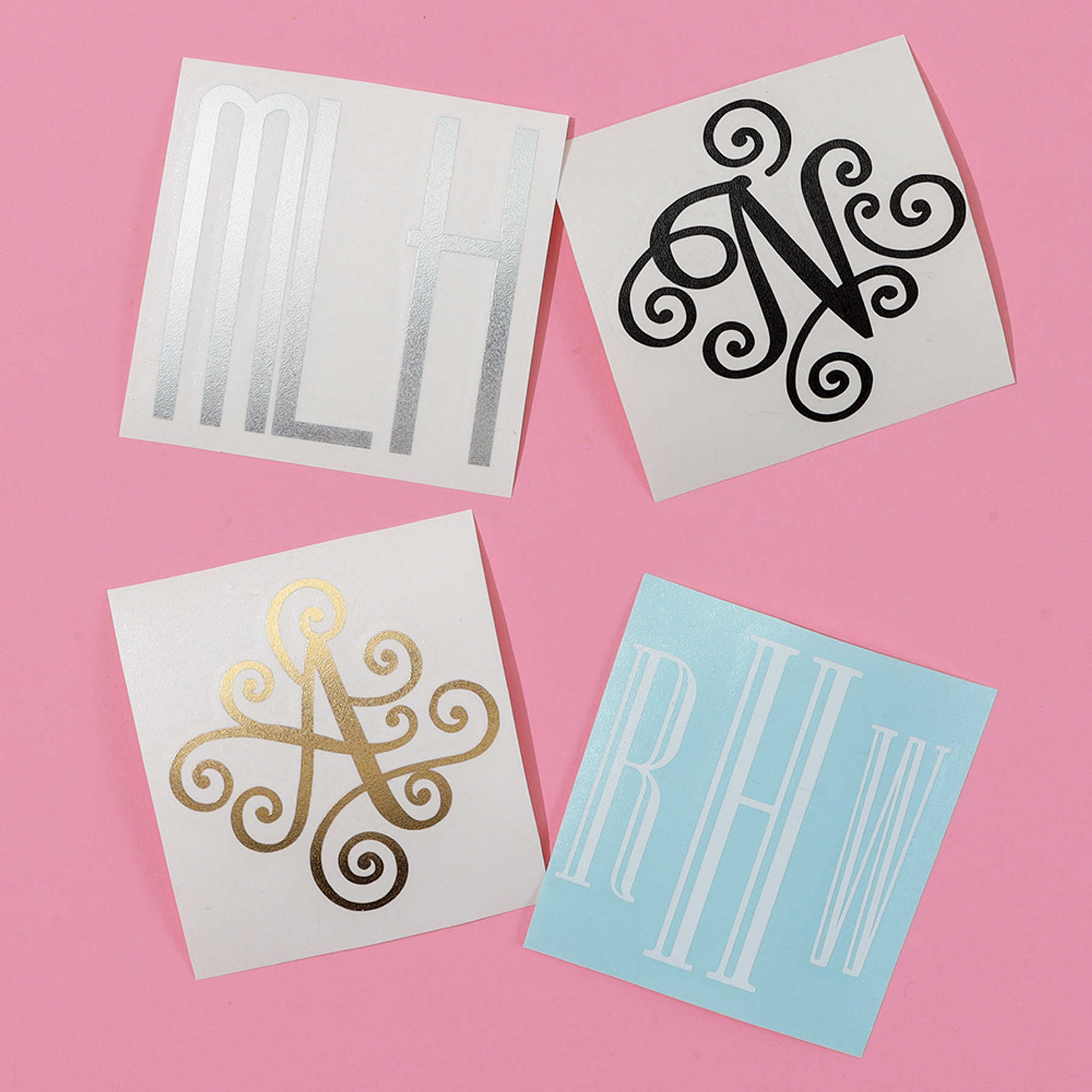 Monogrammed 6 inch Decal Sticker - Durable Vinyl | Marleylilly