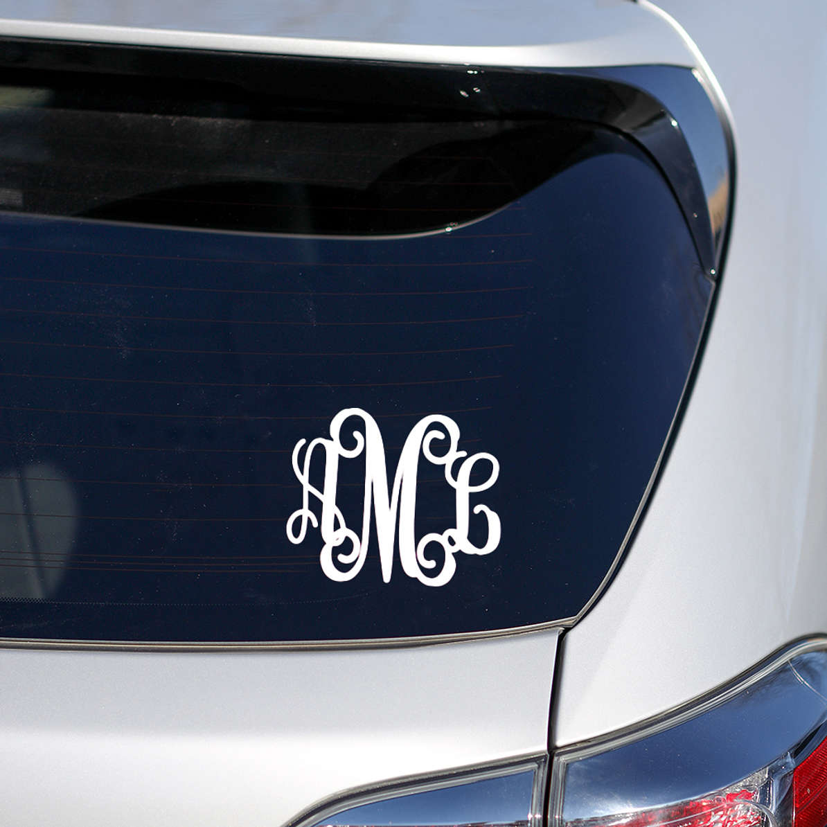Monogrammed 6 inch Decal Sticker - Durable Vinyl | Marleylilly