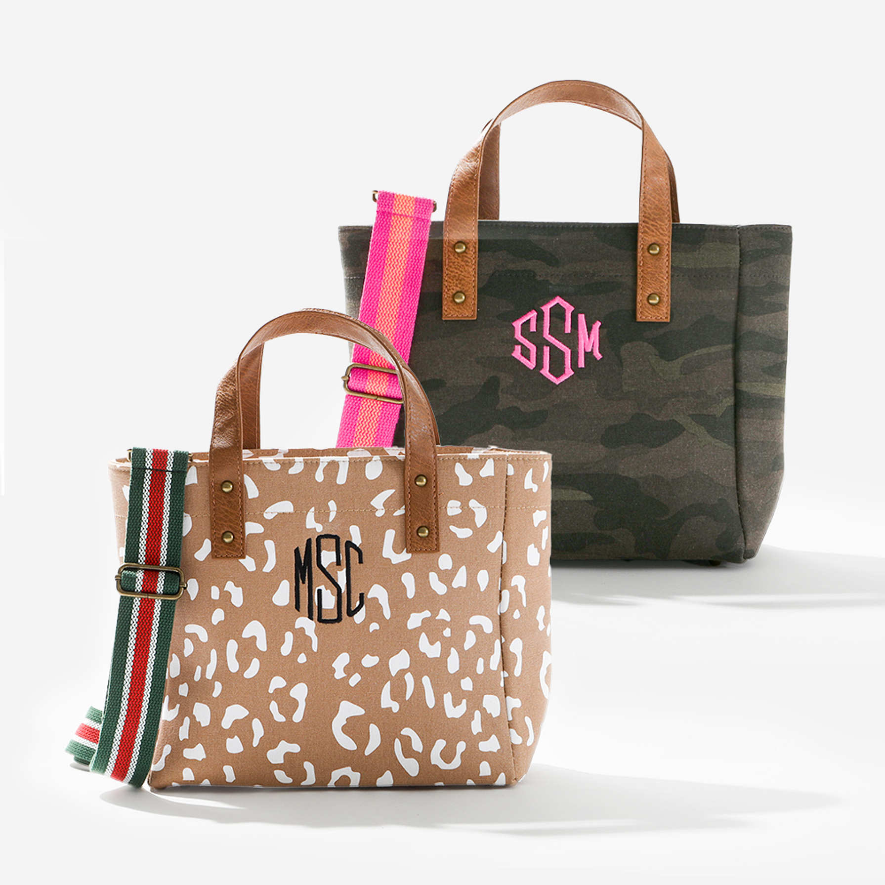 Personalized Printed Crossbody Strap Tote