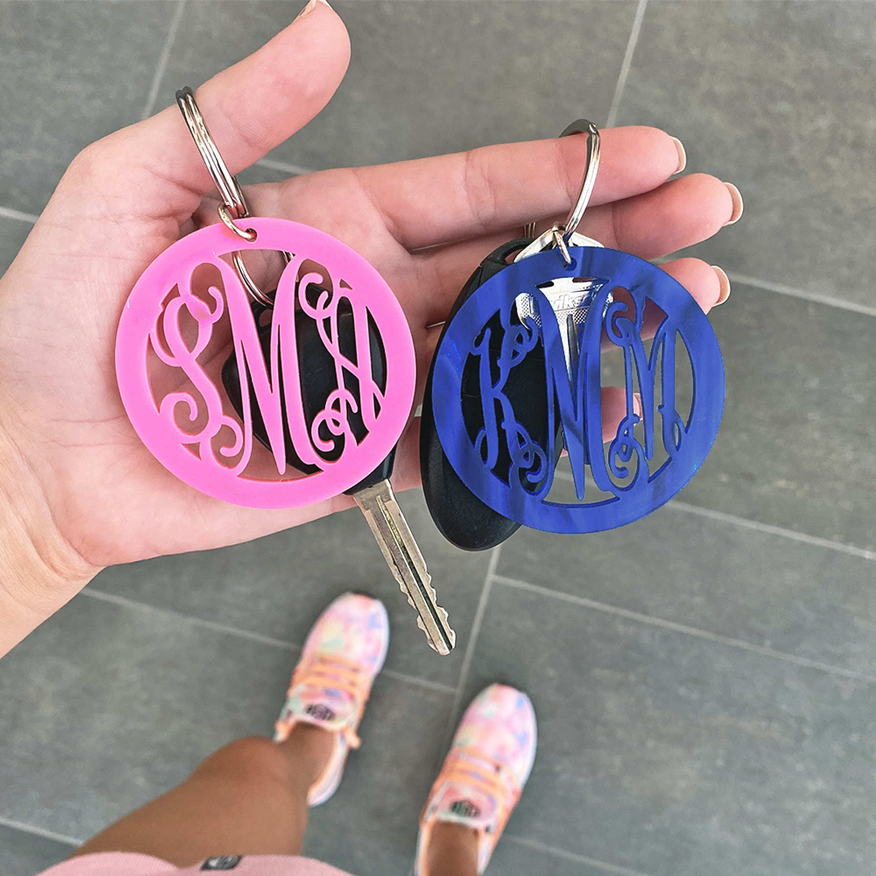Acrylic Monogrammed Keychain - Variety of Colors | Marleylilly