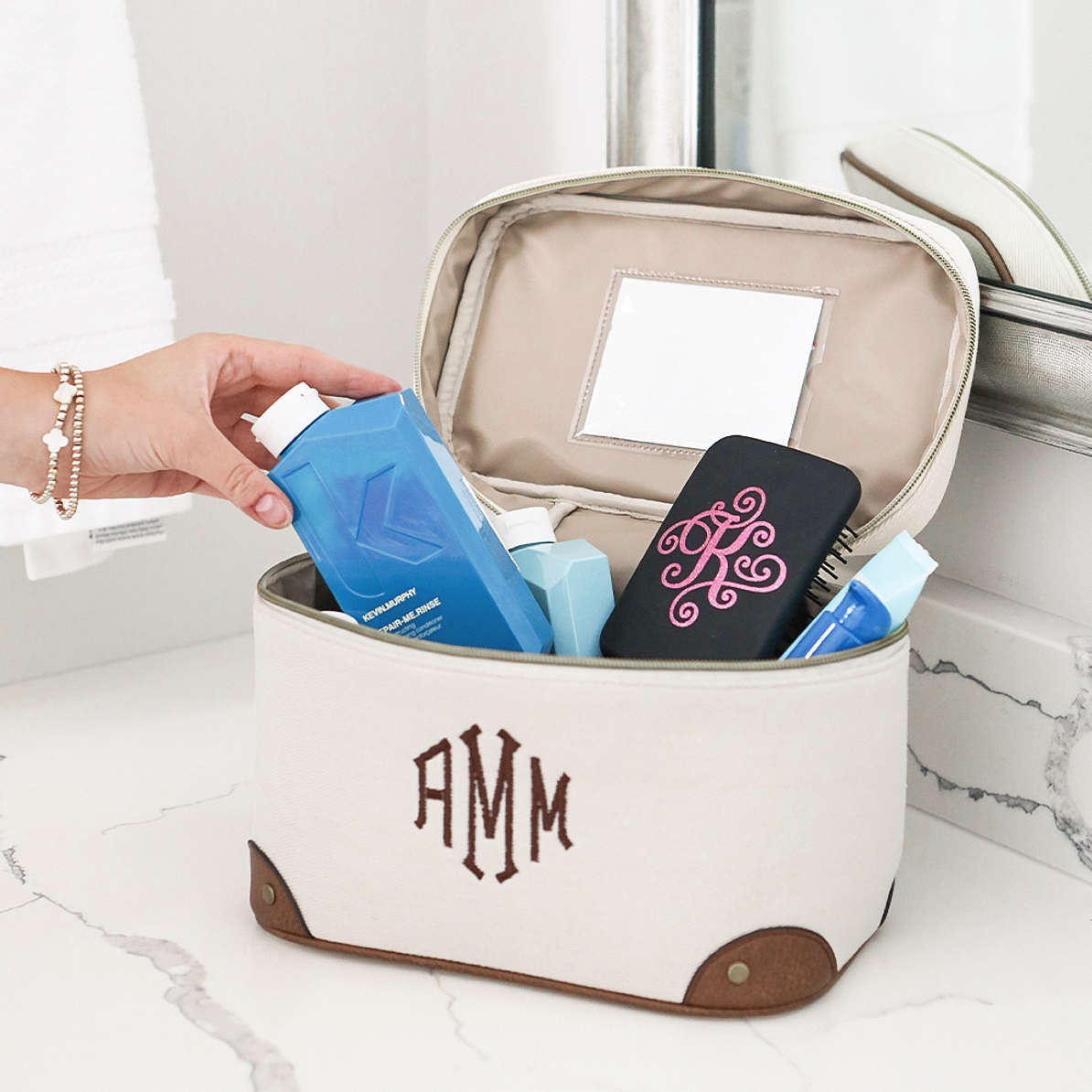 Personalized Vintage Train Case - Marleylilly