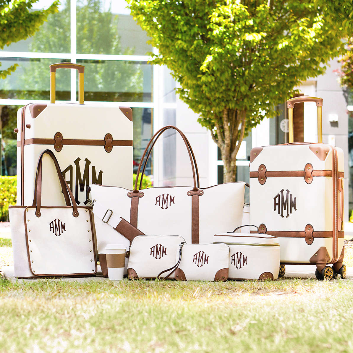 Personalized Vintage Train Case - Marleylilly