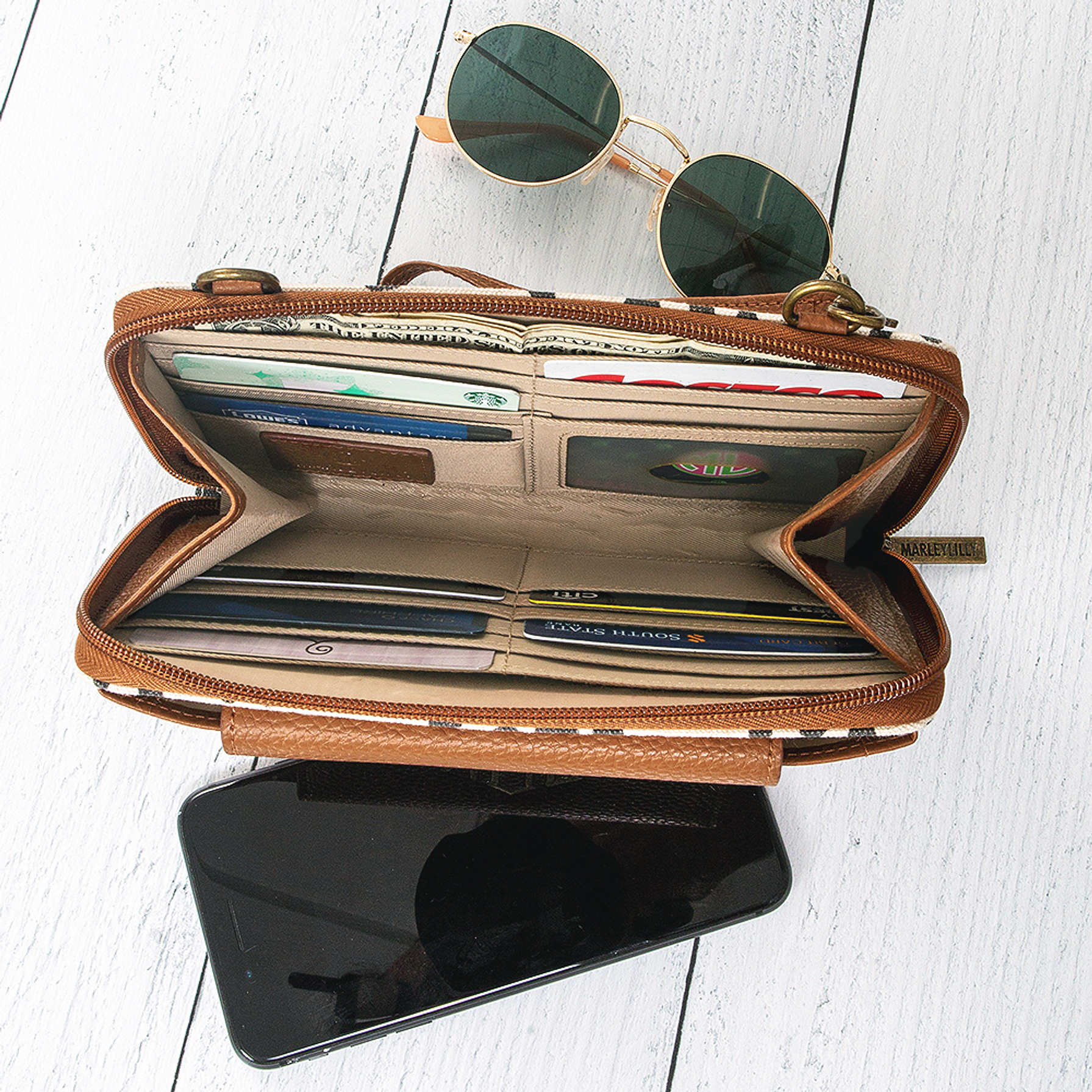 Personalized Leopard Phone Wallet - Marleylilly