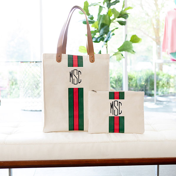 Monogrammed Canvas Bag - Marleylilly