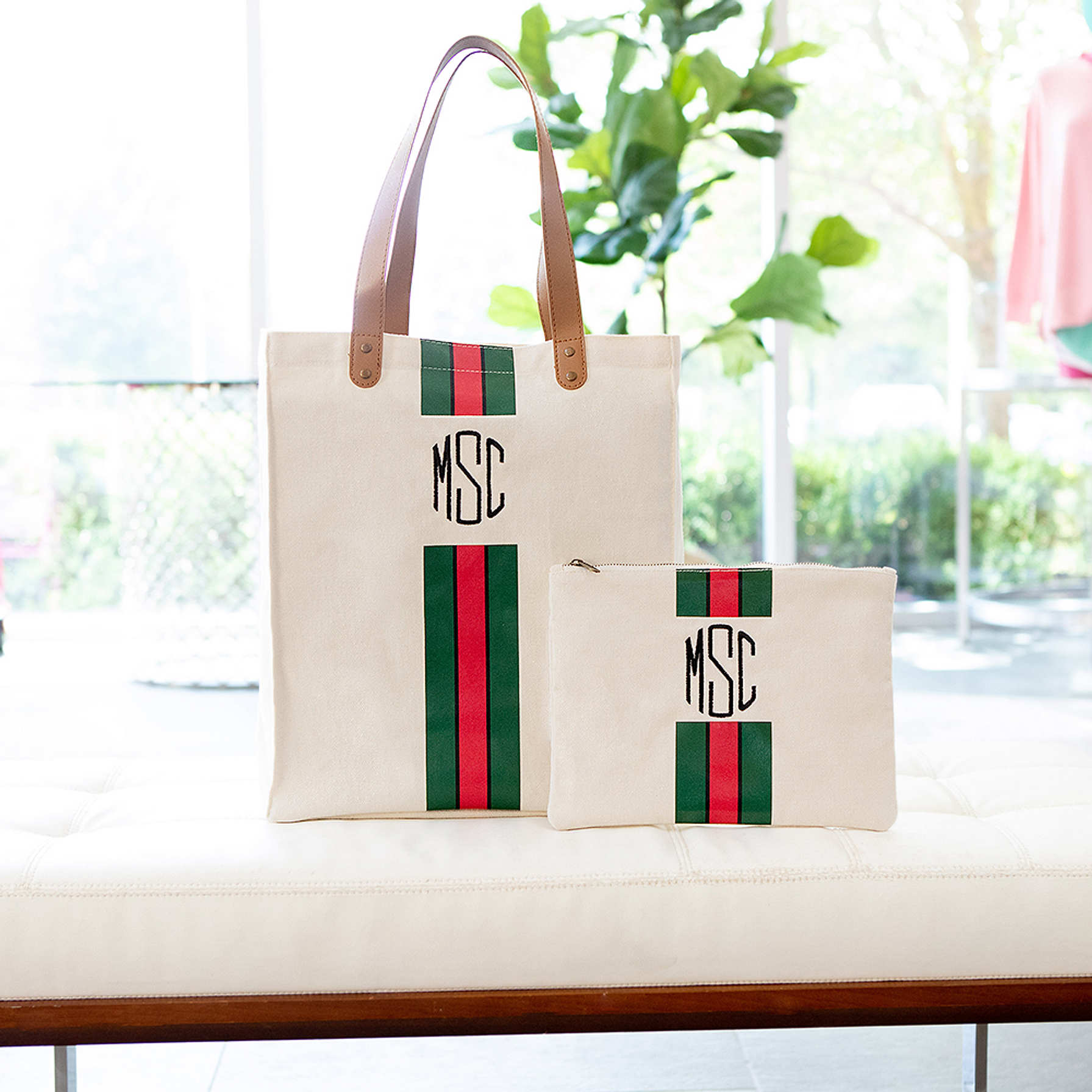 Monogrammed Canvas Bag - Marleylilly