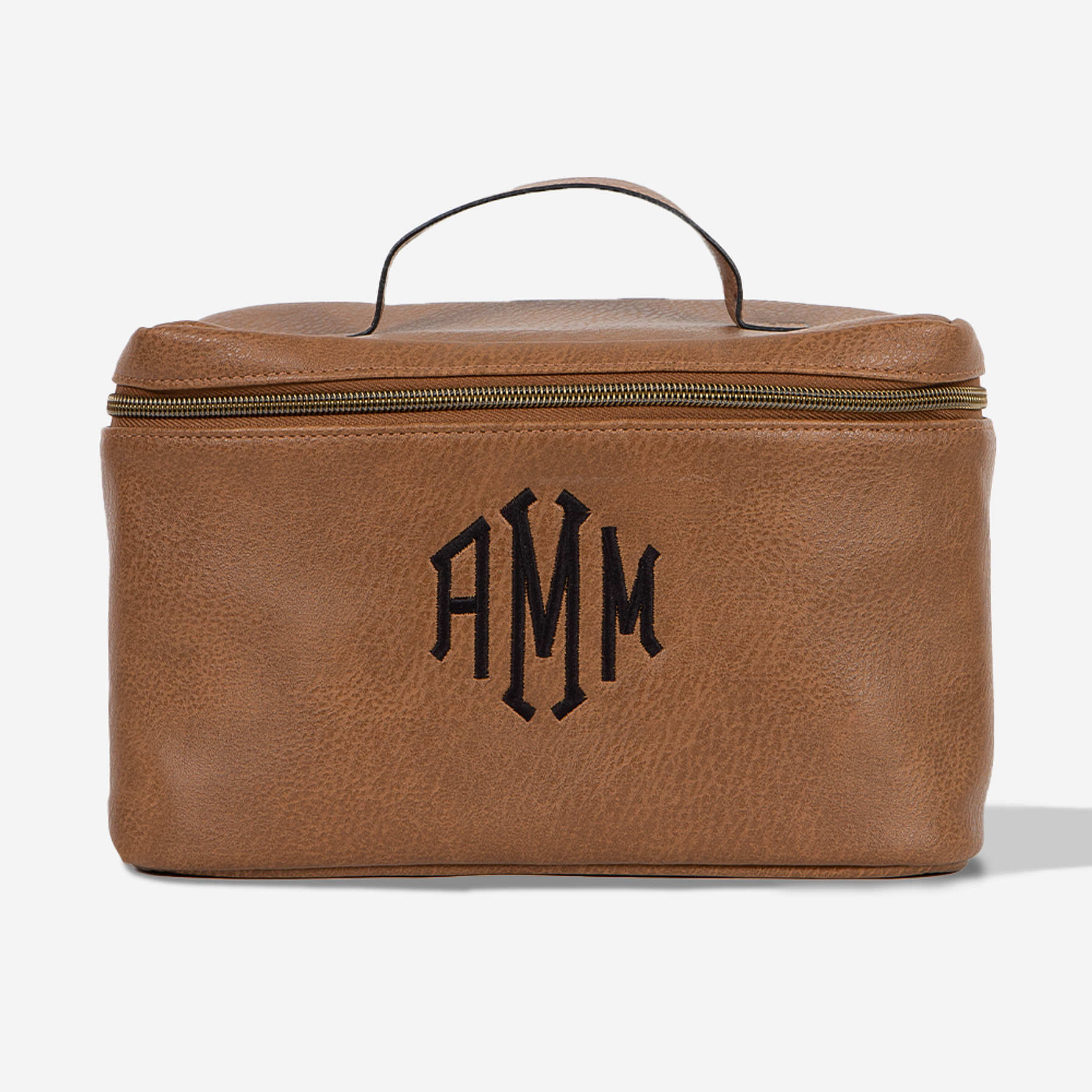Personalized Faux Leather Train Case