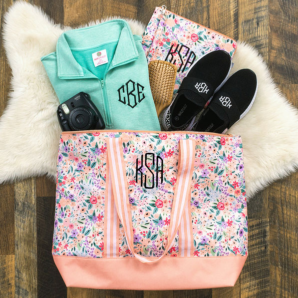 Personalized Zipper Tote Bag