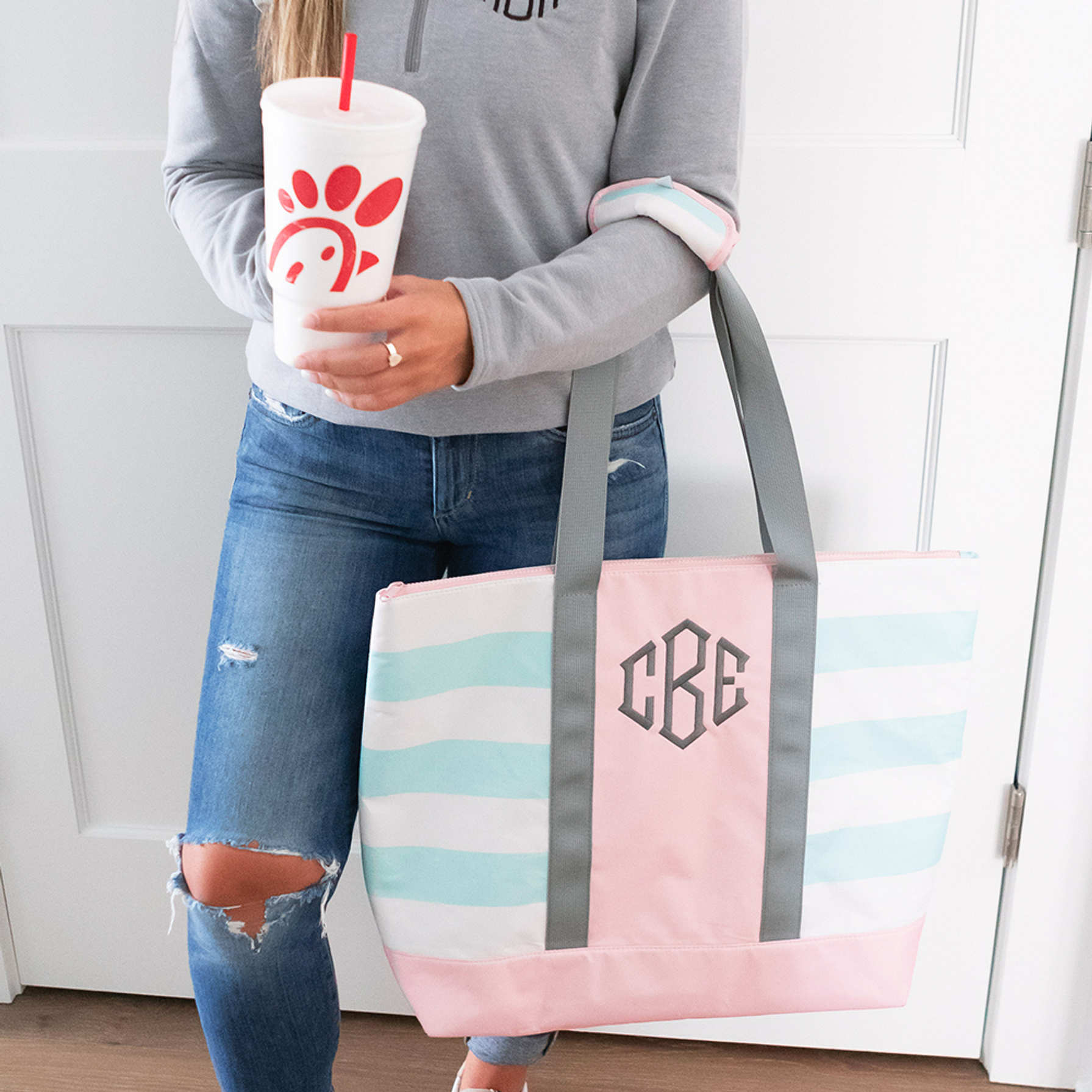 Personalized Zipper Tote Bag