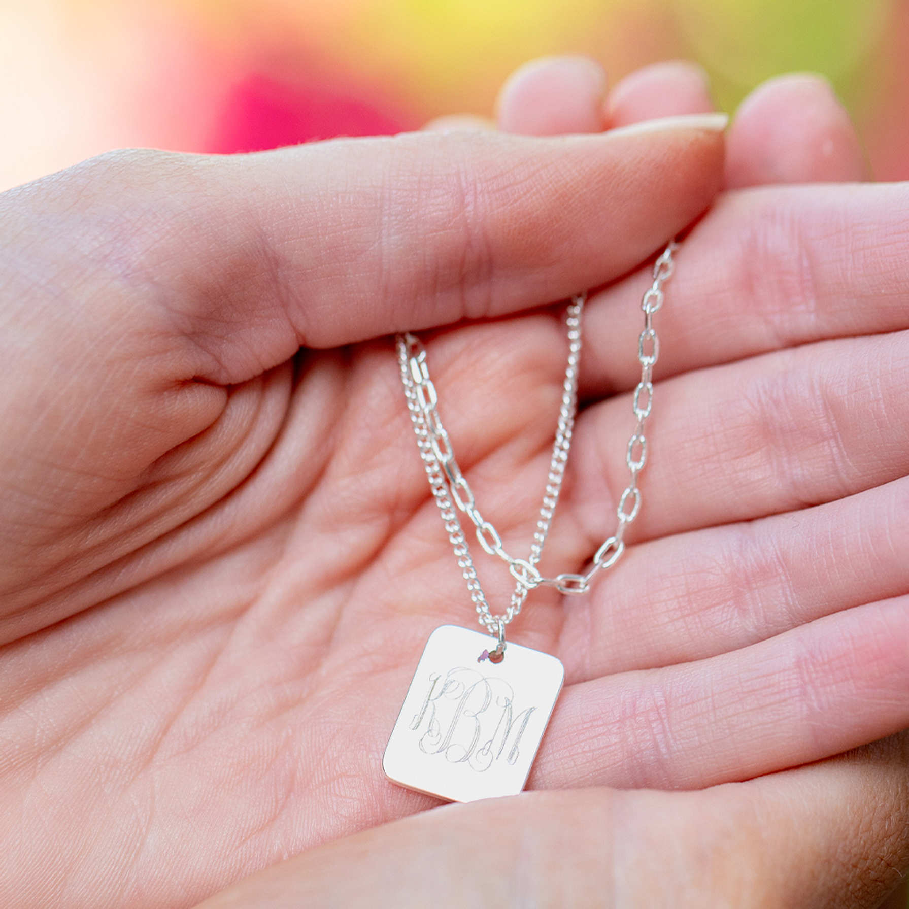Personalized Layered Pendant Necklace