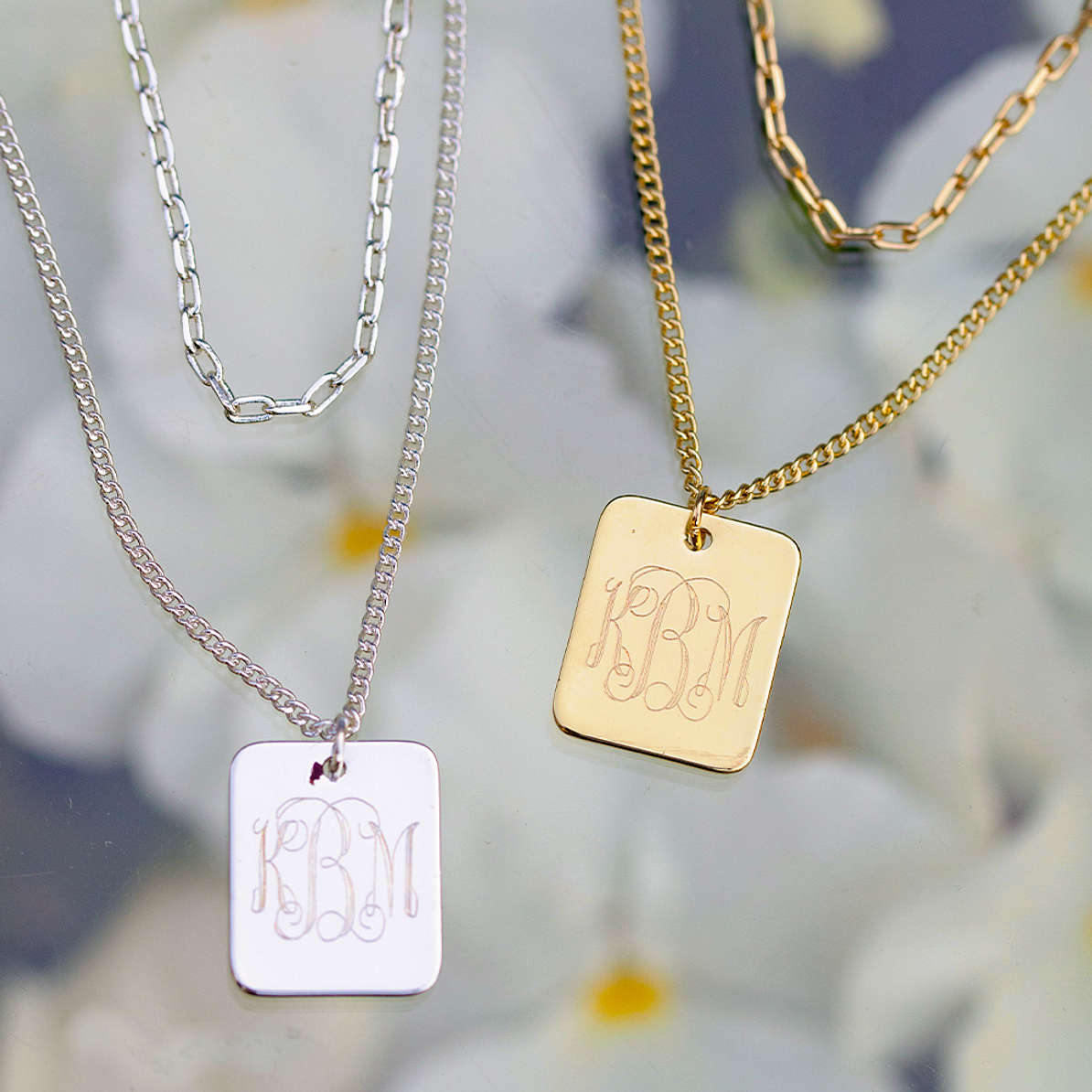 Personalized Layered Pendant Necklace