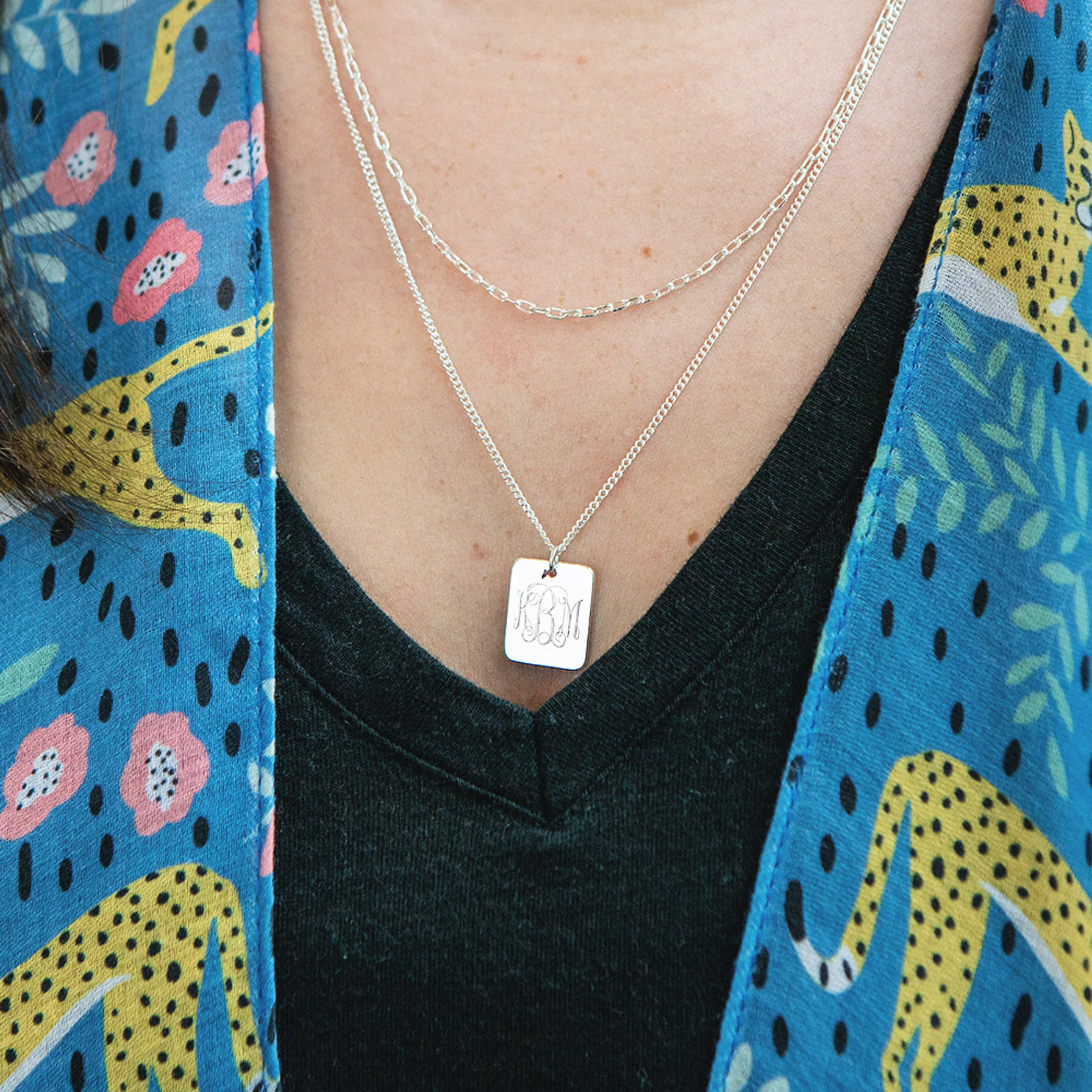 Personalized Layered Pendant Necklace