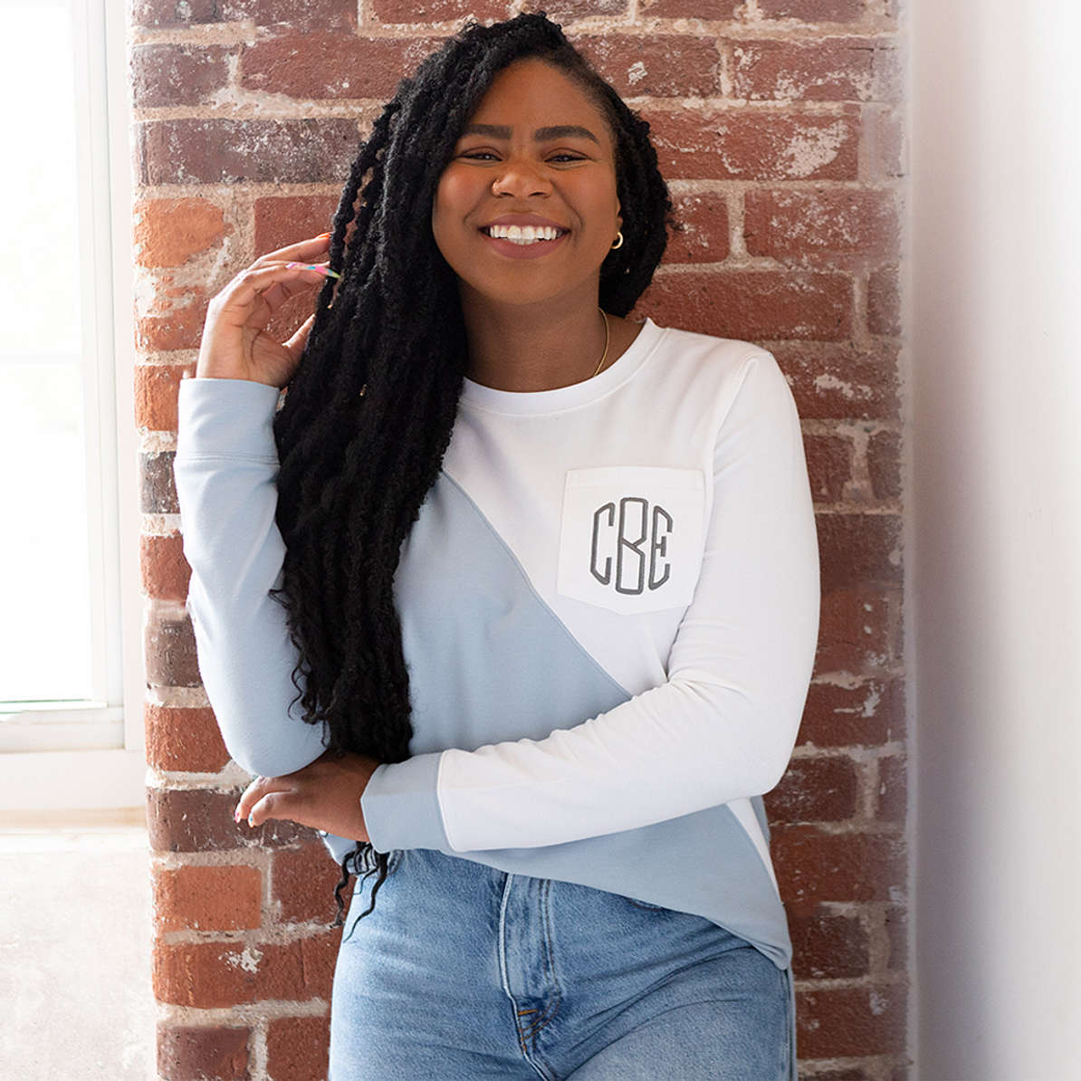 Personalized Colorblock Sweatshirt
