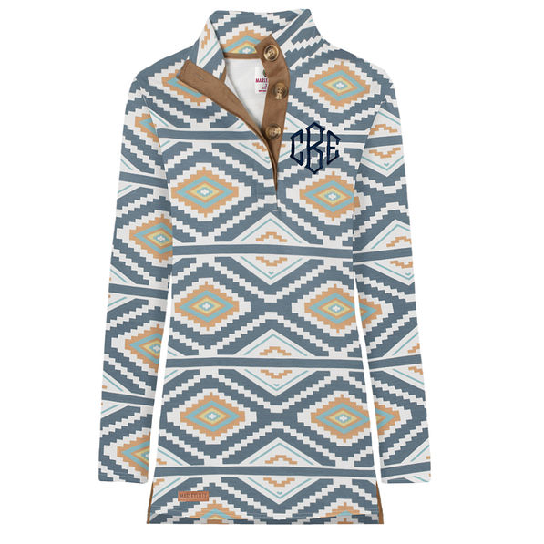 Personalized Aztec Pullover Sweater Tunic - Marleylilly