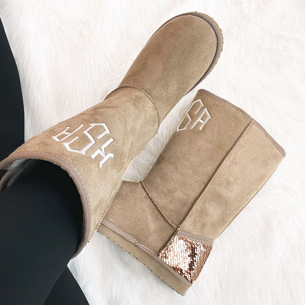 Personalized Sherpa Booties - Marleylilly