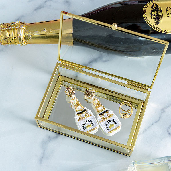 Statement Champagne Earrings - Marleylilly