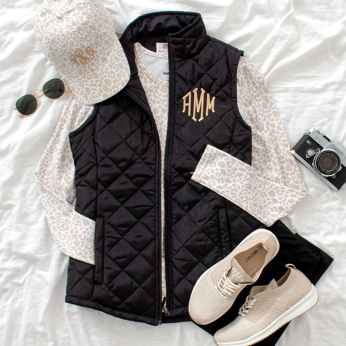 Monogrammed Puffer Vest | Marleylilly Outerwear