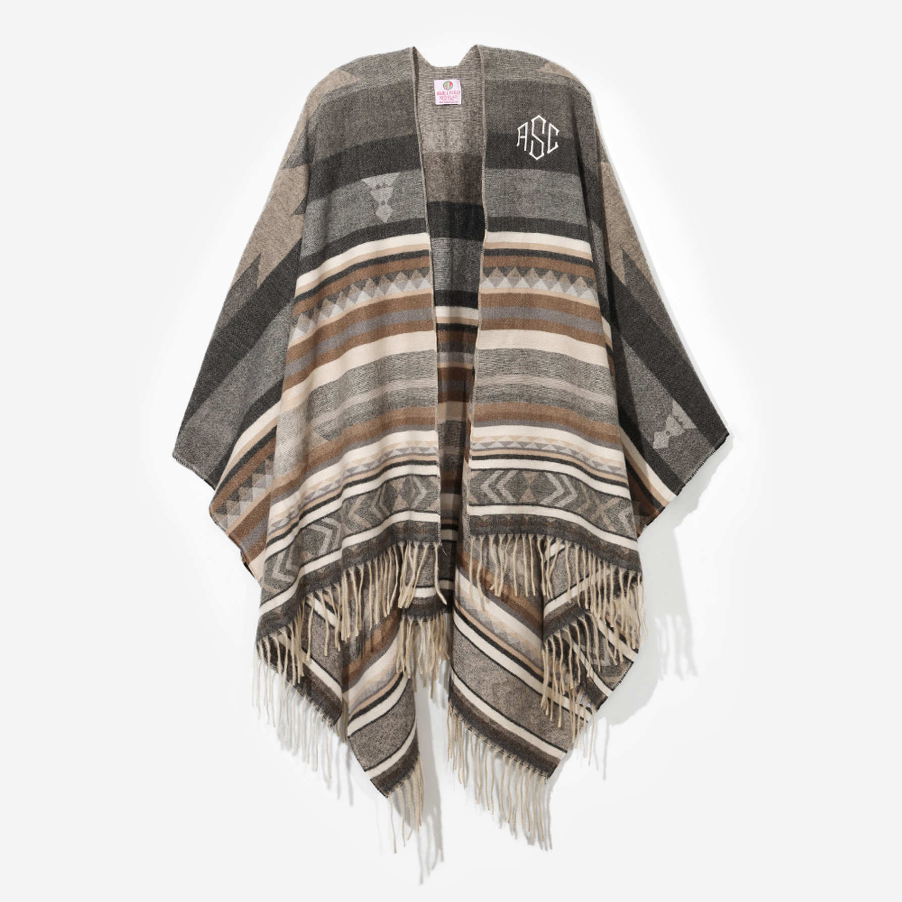 Ladies Aztec Fringe Poncho | Marleylilly