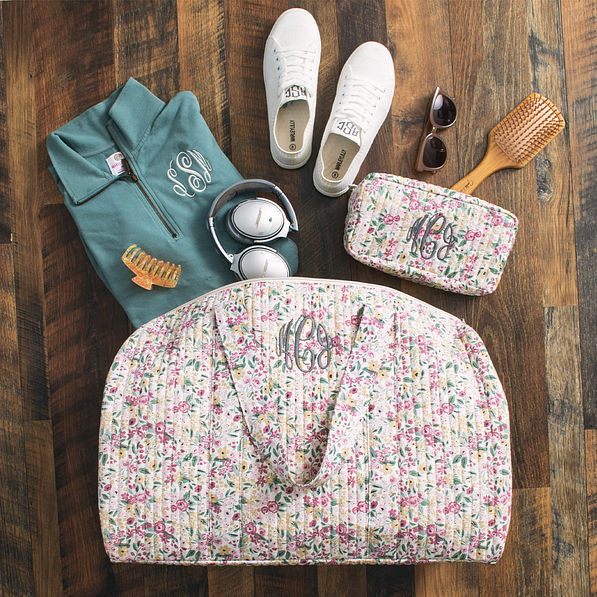 Personalized Quilted Weekender - Marleylilly