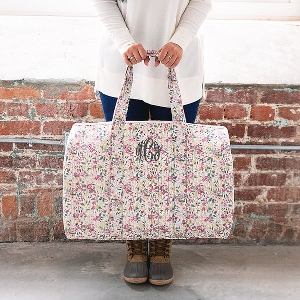 Personalized Quilted Weekender - Marleylilly
