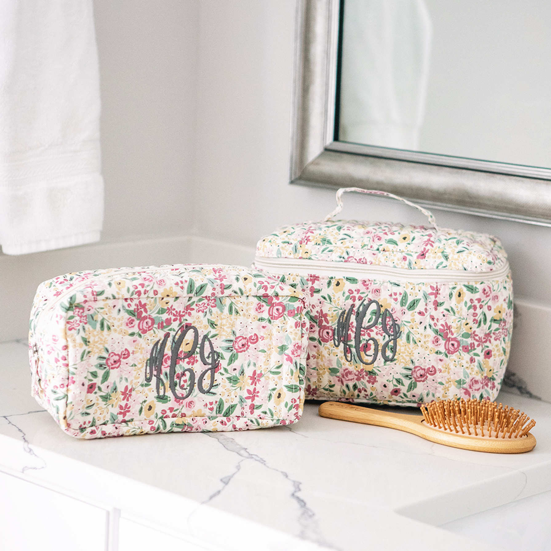 Personalized Quilted Train Case - Marleylilly