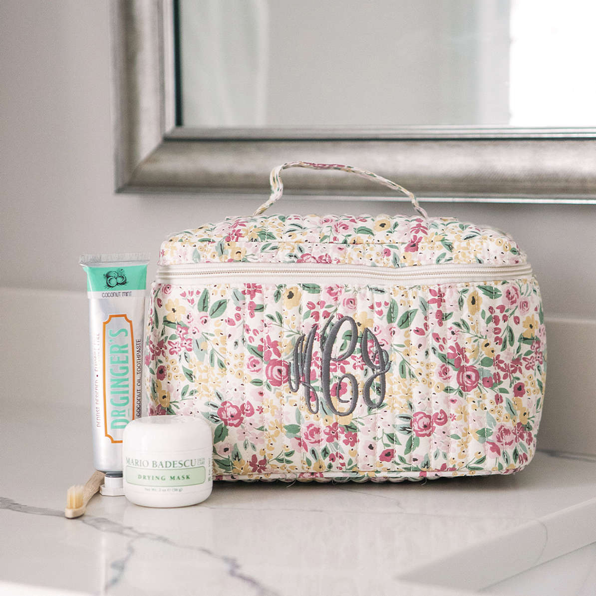 Custom Quilted Train Case | Marleylilly