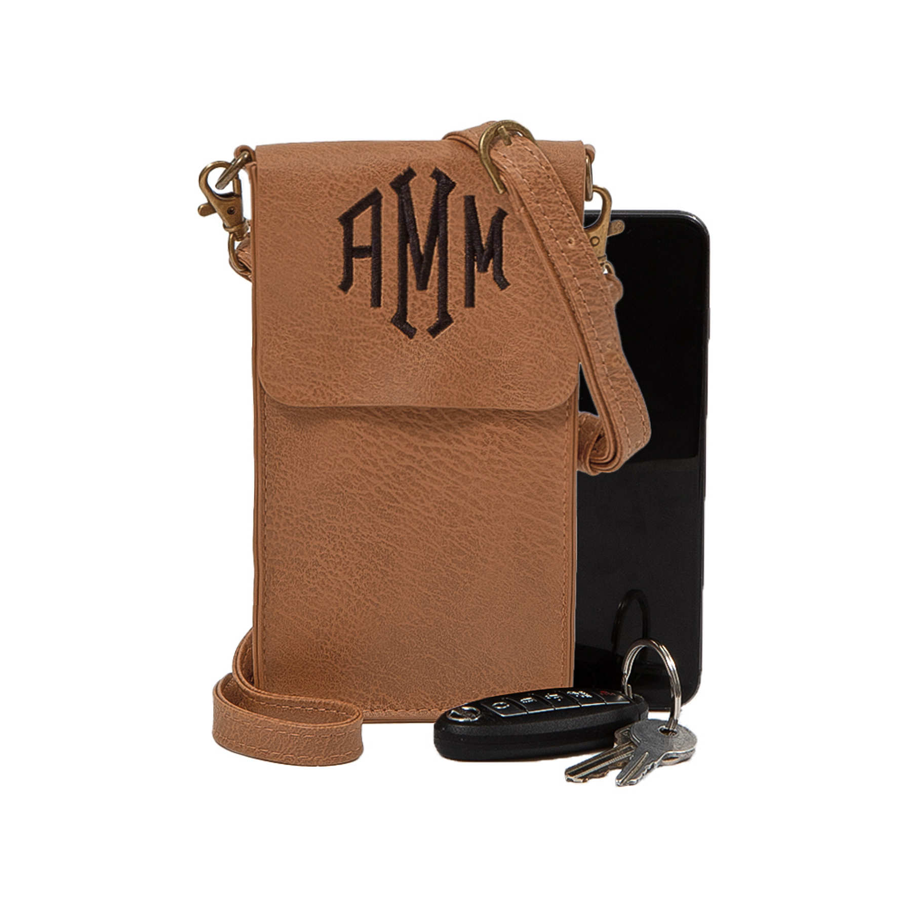 Monogrammed Phone Crossbody Bag