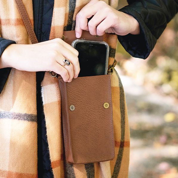 Monogrammed Phone Crossbody Bag