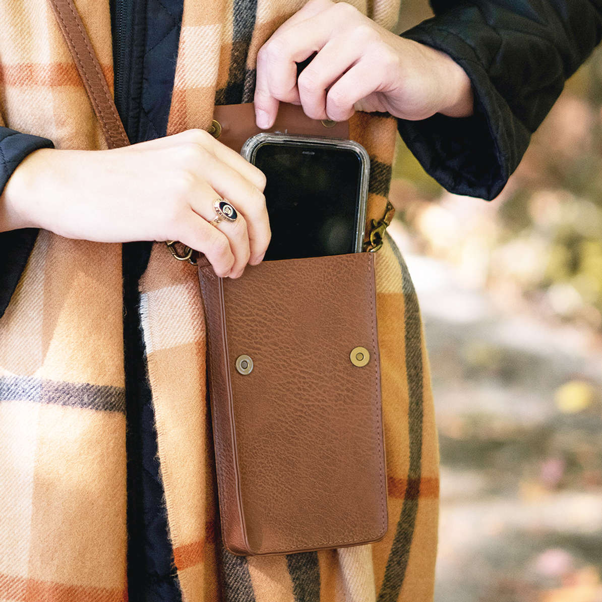 Monogrammed Phone Crossbody Bag