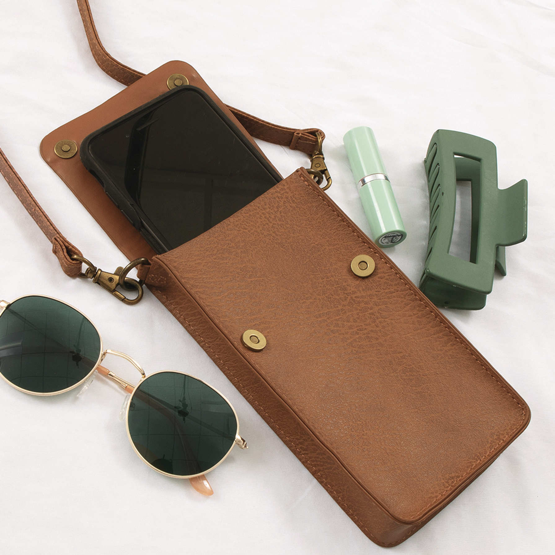 Monogrammed Phone Crossbody Bag