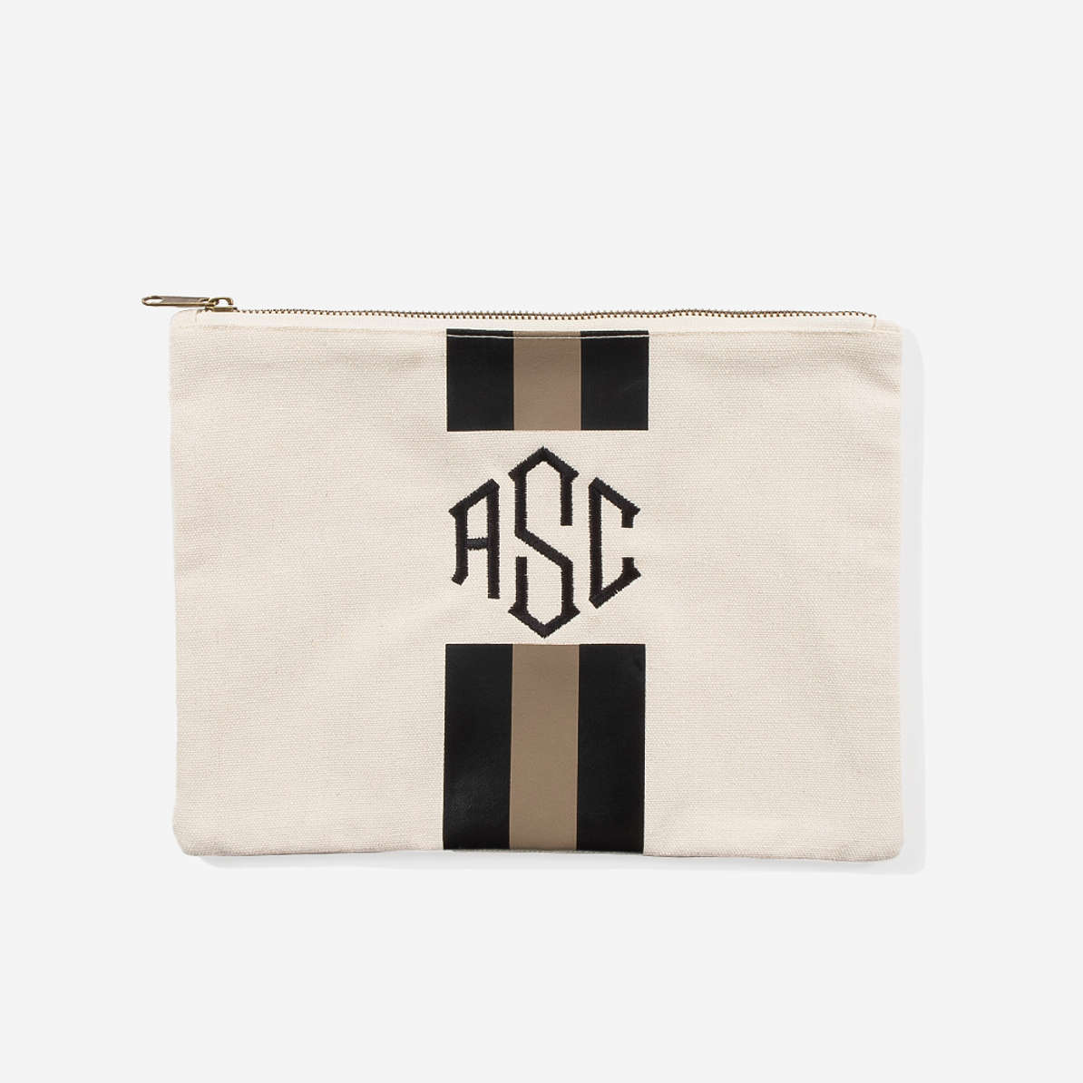 Personalized Canvas Zipper Pouch