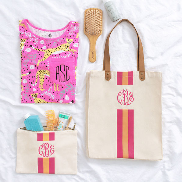 Personalized Canvas Zipper Pouch