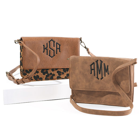 Personalized Faux Leather Crossbody