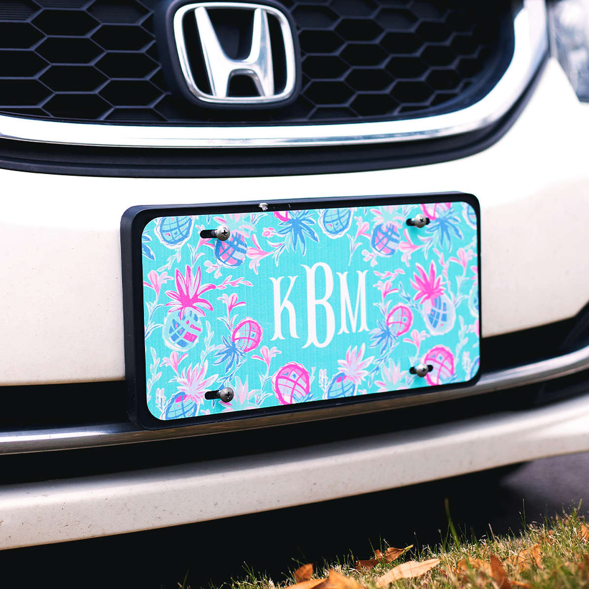 Monogrammed Front License Plate - Marleylilly