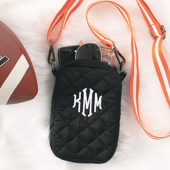 Personalized Diamond Quilted Phone Crossbody