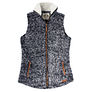 Heathered Sherpa Vest - Heather Charcoal & Light Gray | Marleylilly