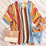 Monogrammed Striped Tunic Top - Women's Custom Tunics & Tops